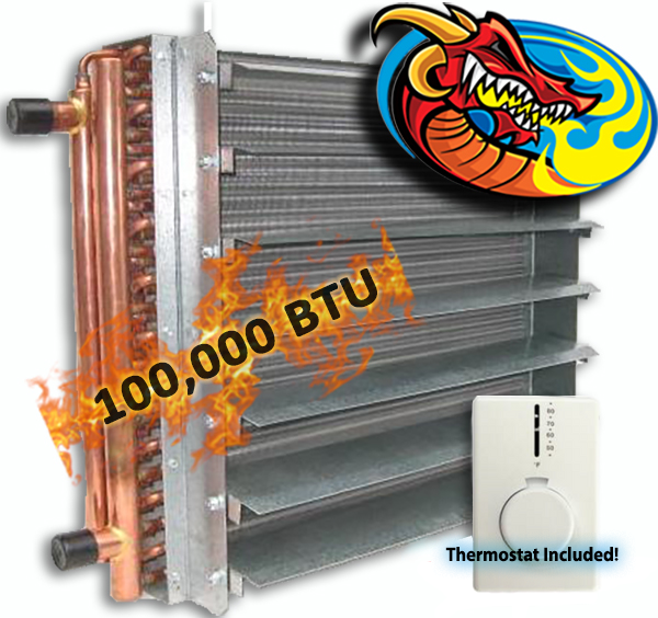 Unit Heater, Hydronic 100,000 BTU, Dragon Breath Wood Boiler *High Qua ...