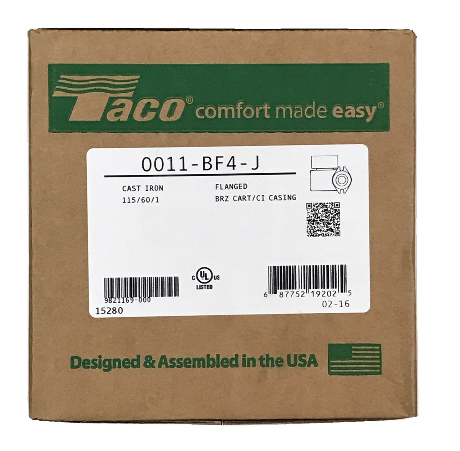Taco 0011 BF4-J Circulating Pump | Taco Circulator Pumps
