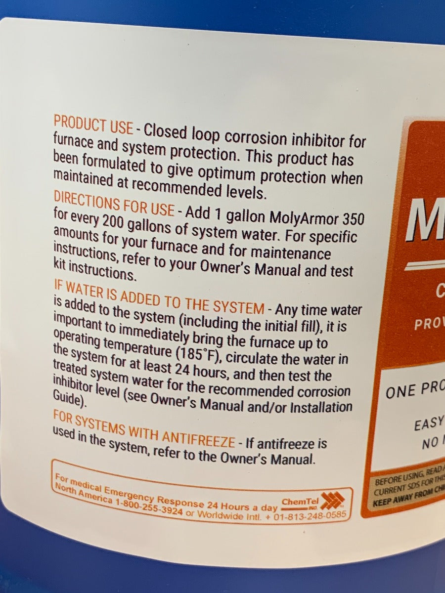 MolyArmor 350 Corrosion Inhibitor for Wood Boiler - Replacement Parts